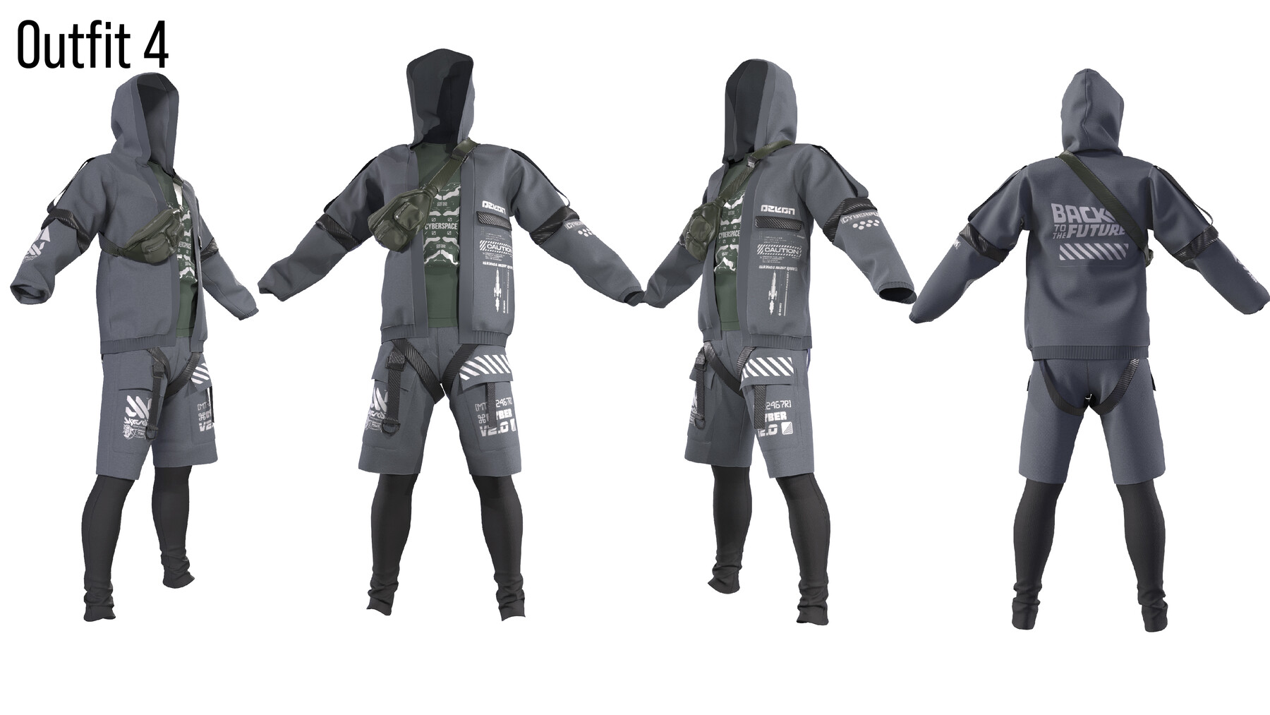 ArtStation - 3Dmale outfit cyberpunk , futuristic, tech wear, man ...