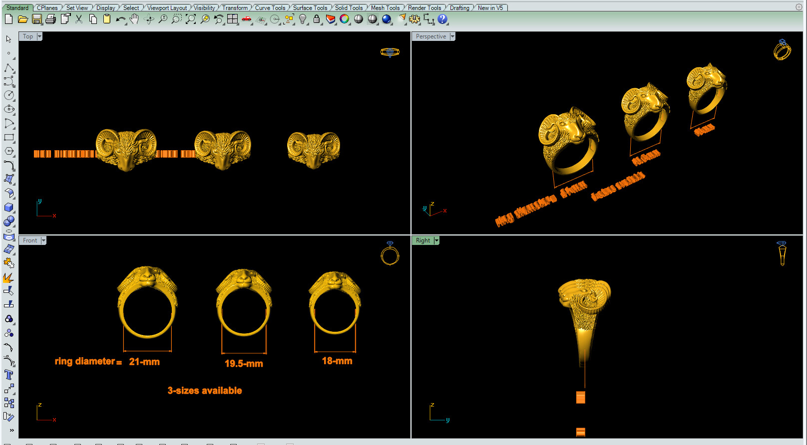 ArtStation - sheep head ring | sheep ring | animal ring | art ring ...