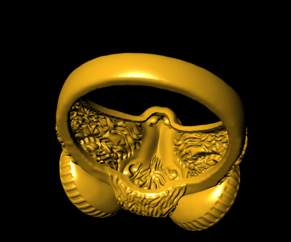 ArtStation - sheep head ring | sheep ring | animal ring | art ring ...