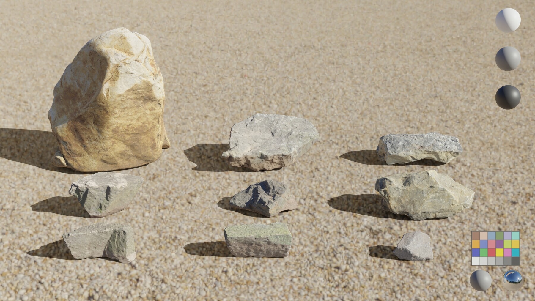 ArtStation - 9 Scan Stones | Game Assets