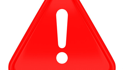ArtStation - Red Warning Attention Sign | Resources