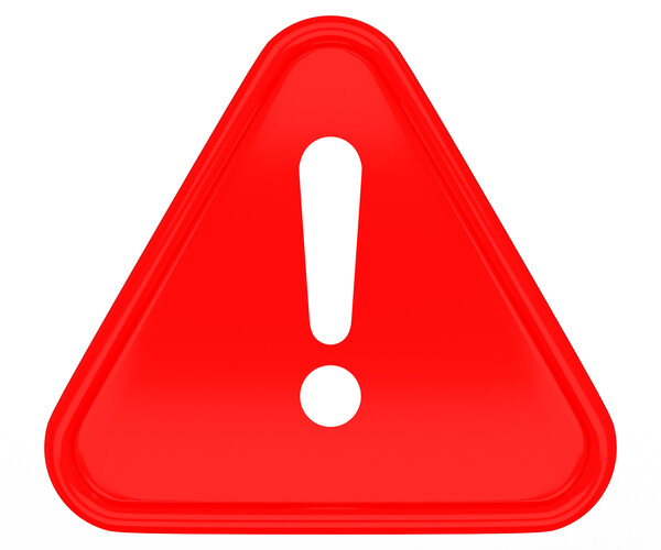 ArtStation - Red Warning Attention Sign | Resources