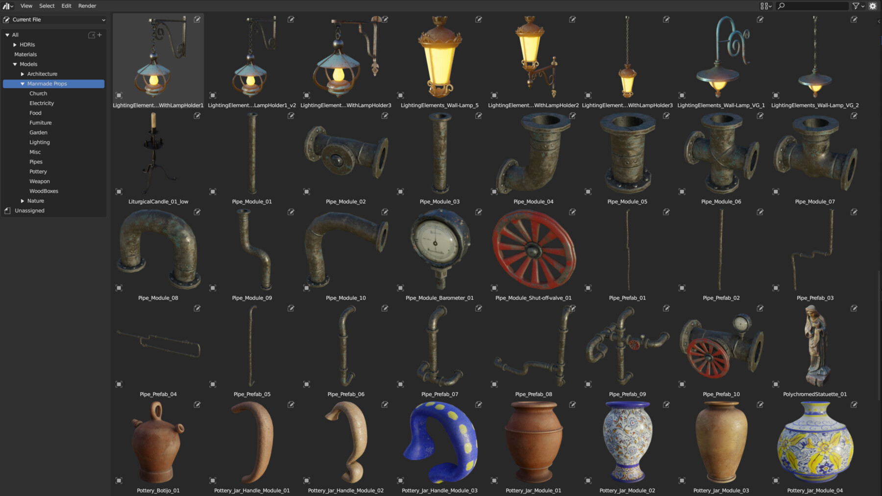 ArtStation - Old Village 3d Asset Library for Blender | Resources