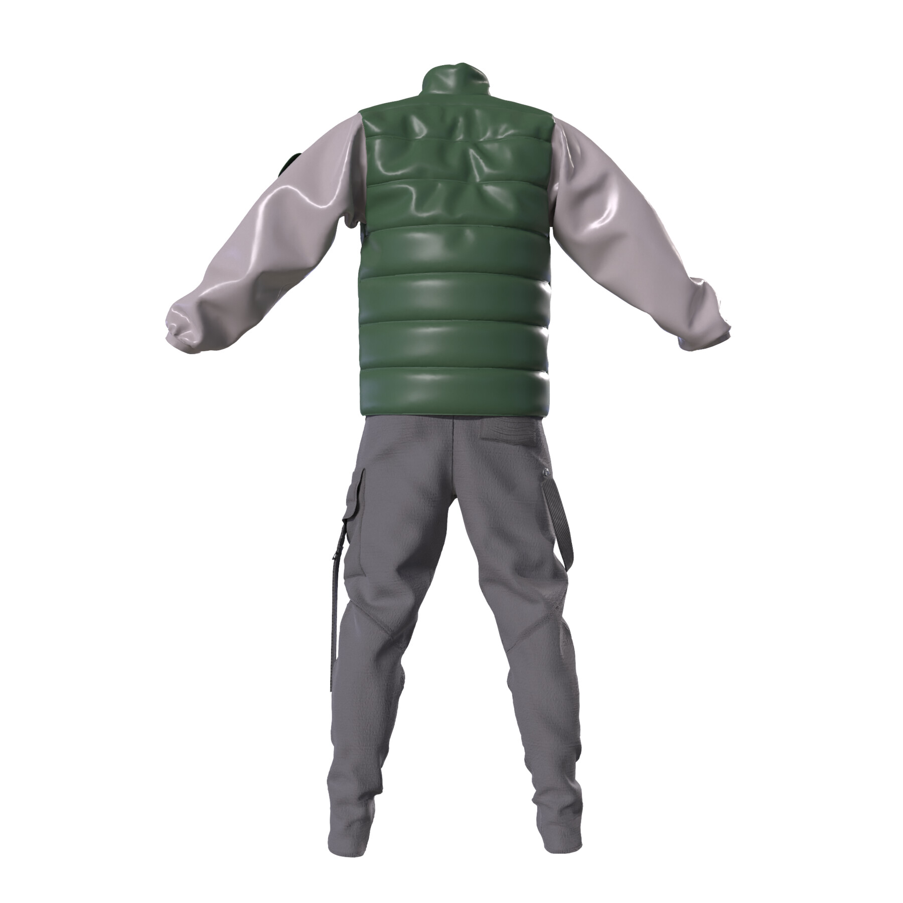 ArtStation - 3D man clothes puffer pants shirt outfit FBX+OBJ+ZPRJ ...