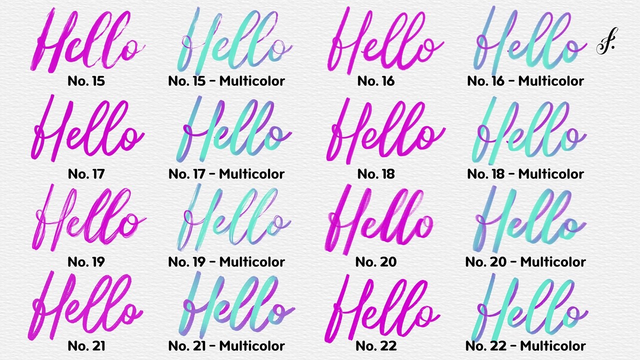 ArtStation - Procreate Brushes Lettering | 146 Artistic Lettering ...