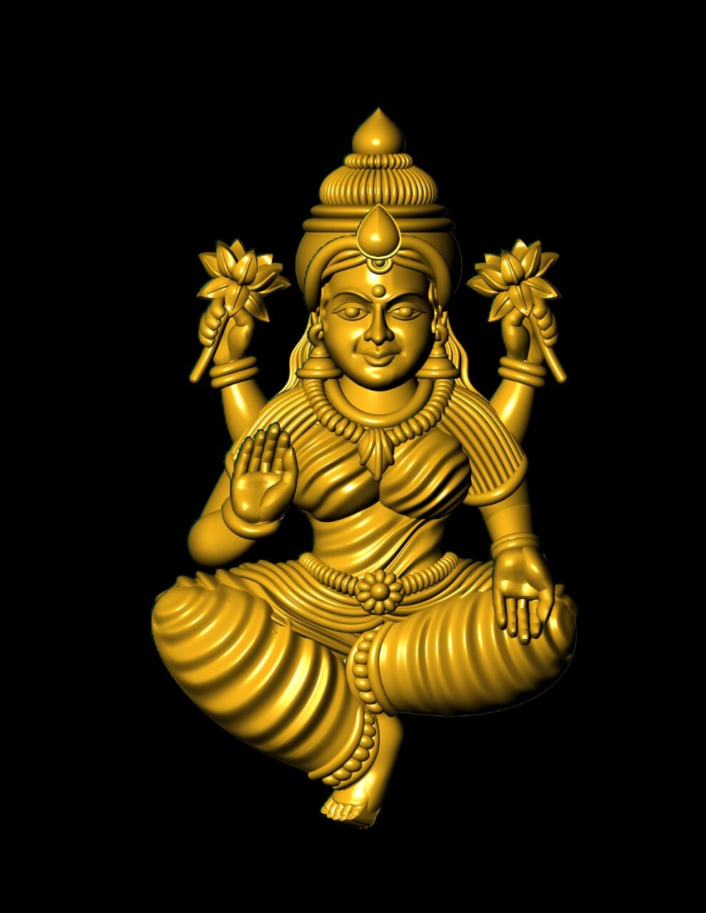 ArtStation - Laxmi devi pendant|lakshmi CAD file|laxmi jewelry file ...