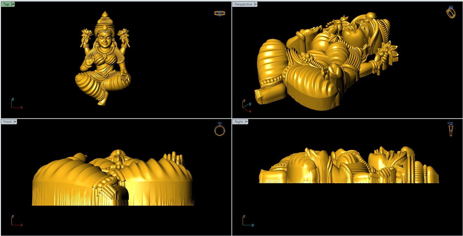 ArtStation - Laxmi devi pendant|lakshmi CAD file|laxmi jewelry file ...
