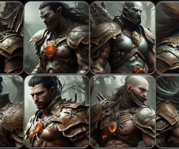 ArtStation - 200 Legendary Warriors Reference Pack | 4K | v.1 | Artworks