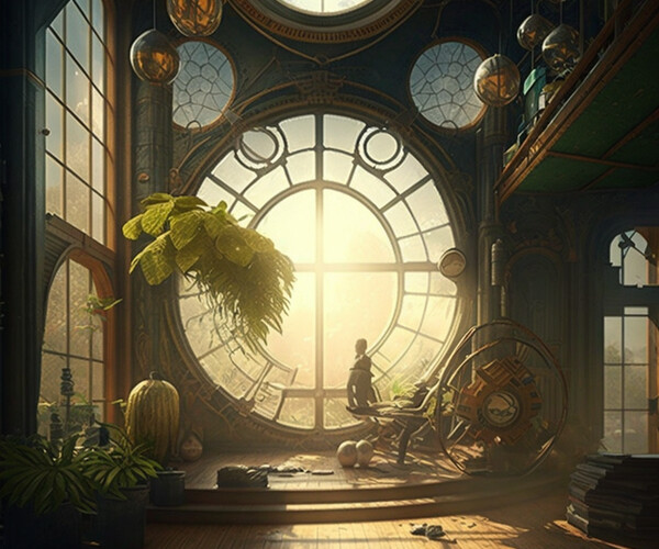 ArtStation - Solarpunk bathroom interriors | Artworks