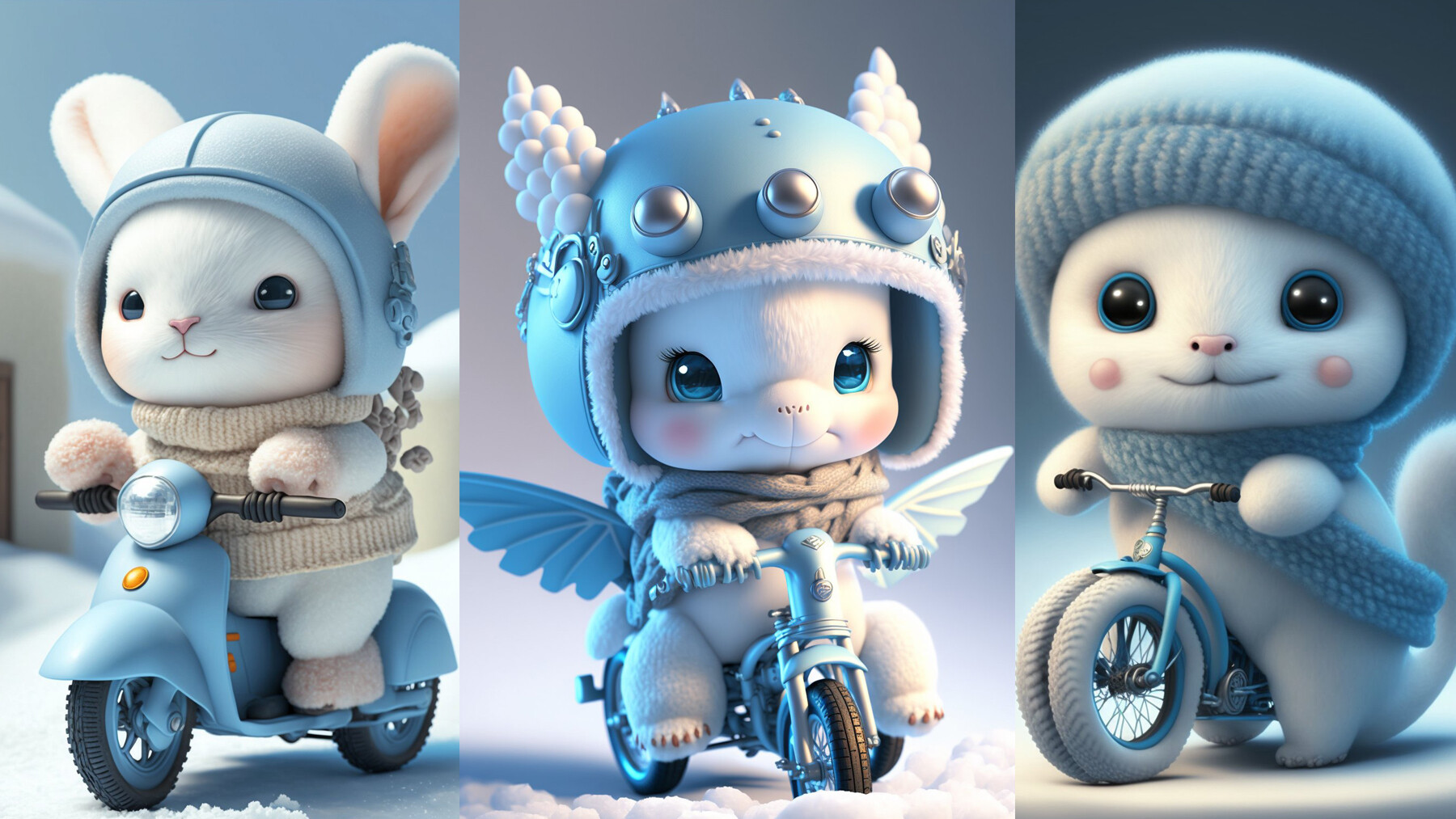 ArtStation - 12 Pets on motorcycles group of pictures | Artworks