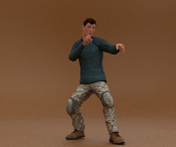 ArtStation - laos Game Male Fighter | Game Assets