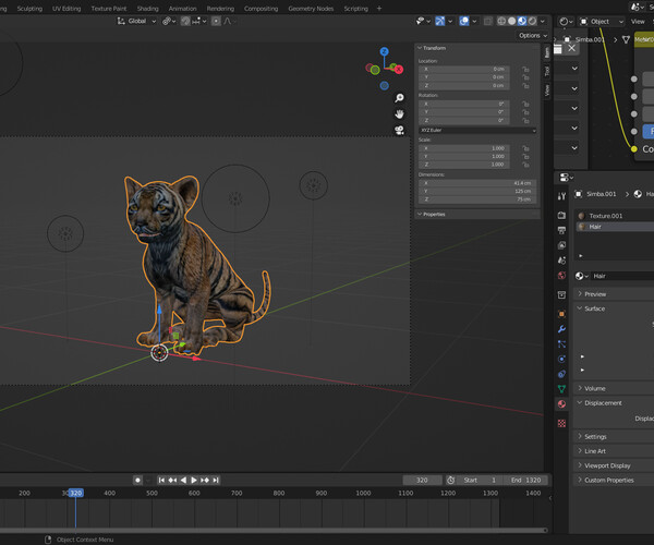 ArtStation - Fur Tiger Cub Rigged and Animated in Blender | Game Assets