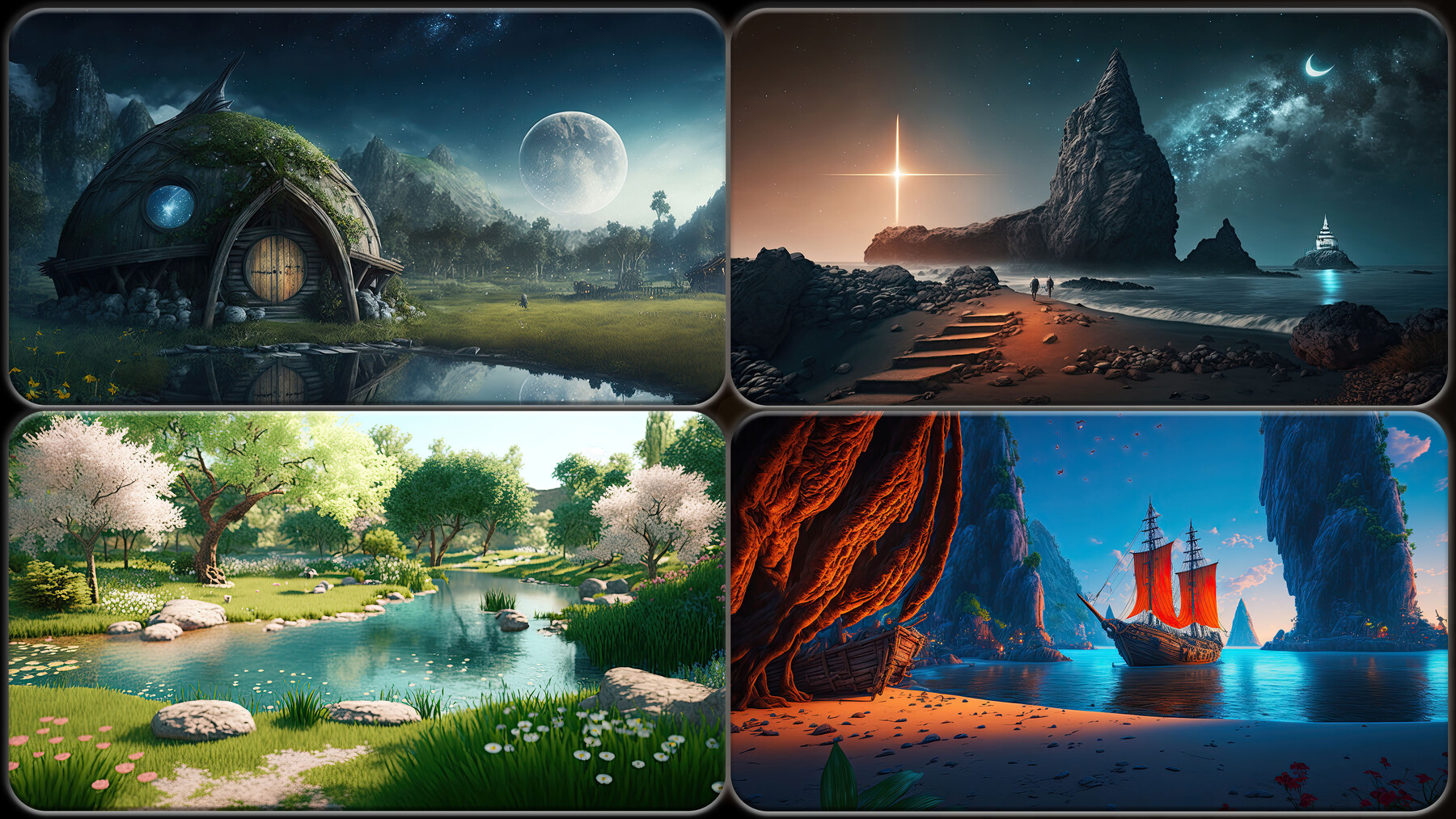 ArtStation - 100 Fantasy Environments Reference Pack | 8K | v.3 | Artworks