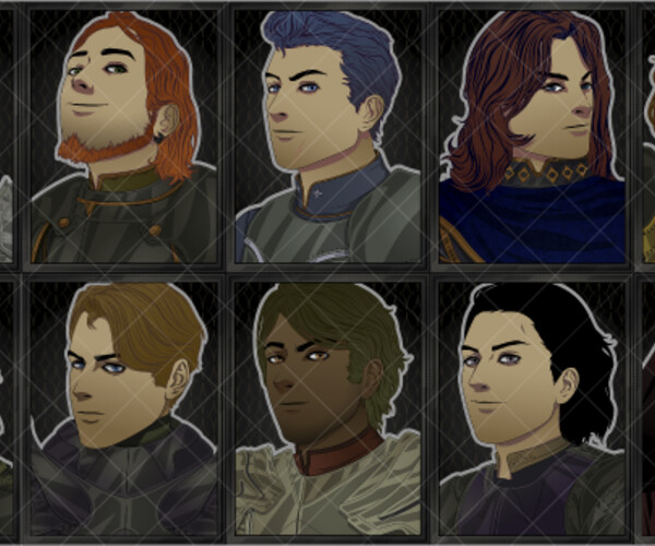ArtStation - 10 Knight Character Portraits | Game Assets