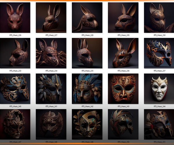 ArtStation - 323 Ornamental Mask reference Modeling /Designing Vol 01 ...