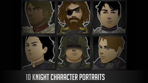 ArtStation - 10 Knight Character Portraits | Game Assets