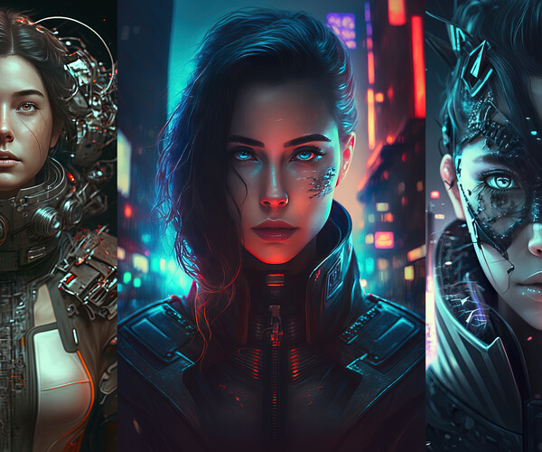 ArtStation - 99 arts - Cyber Girl - Concept Reference Pack Vol.01 ...