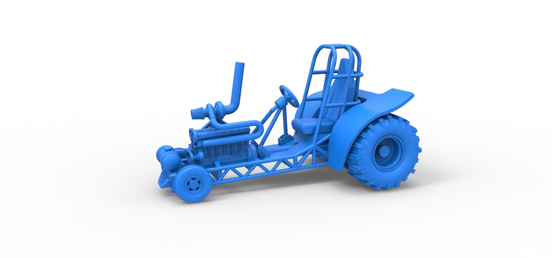 ArtStation - 3D printable Diecast Mini Rod pulling tractor 8 Scale 1:25 | Resources