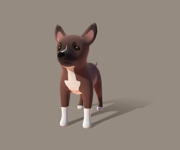 ArtStation - DOG Full Animations - Basenji | Game Assets