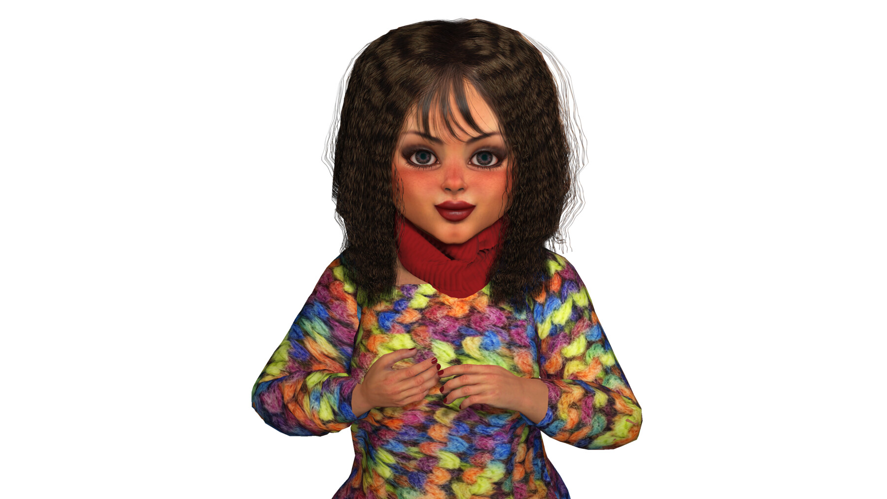ArtStation - AAA 3D Cartoony Girl 02 - Realistic mixed Stylized Game ...