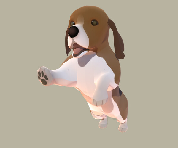 ArtStation - DOG Full Animations - Beagle | Game Assets