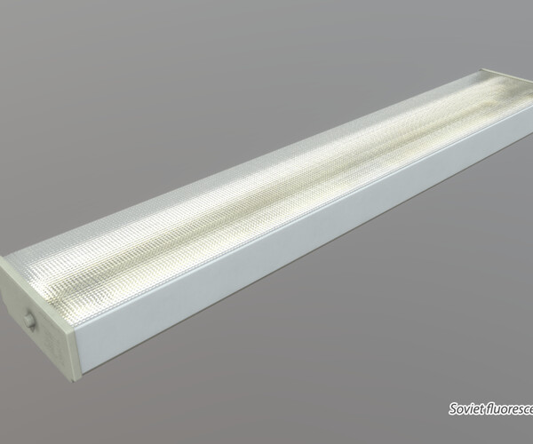 ArtStation - Soviet fluorescent lamp OKPVm-240 | Game Assets