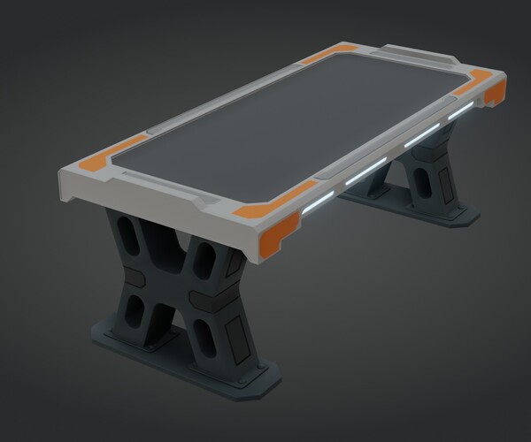 ArtStation - Sci-fi Work Bench - Low poly - PBR - Game ready | Game Assets