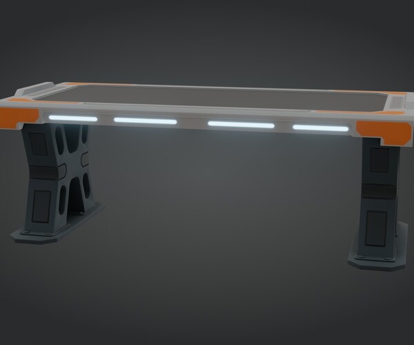 ArtStation - Sci-fi Work Bench - Low poly - PBR - Game ready | Game Assets