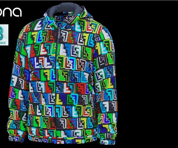 ArtStation - FENDI WINDBREAKER JACKET Low-poly | Game Assets