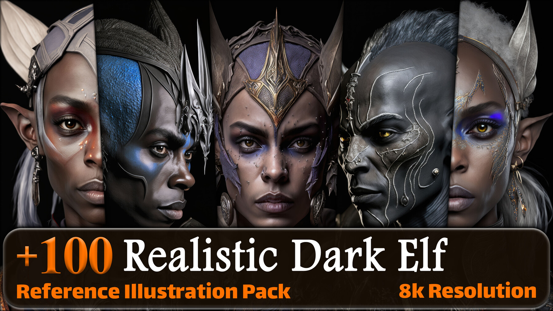 ArtStation - 100 Realistic Dark Elf Reference Pack | 8K | v.1 | Artworks