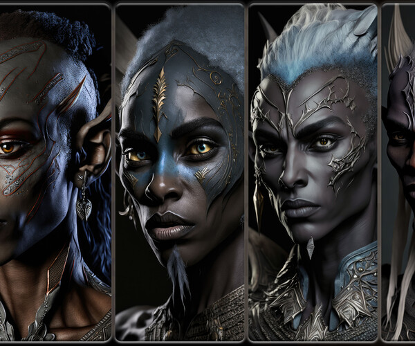 ArtStation - 100 Realistic Dark Elf Reference Pack | 8K | v.1 | Artworks