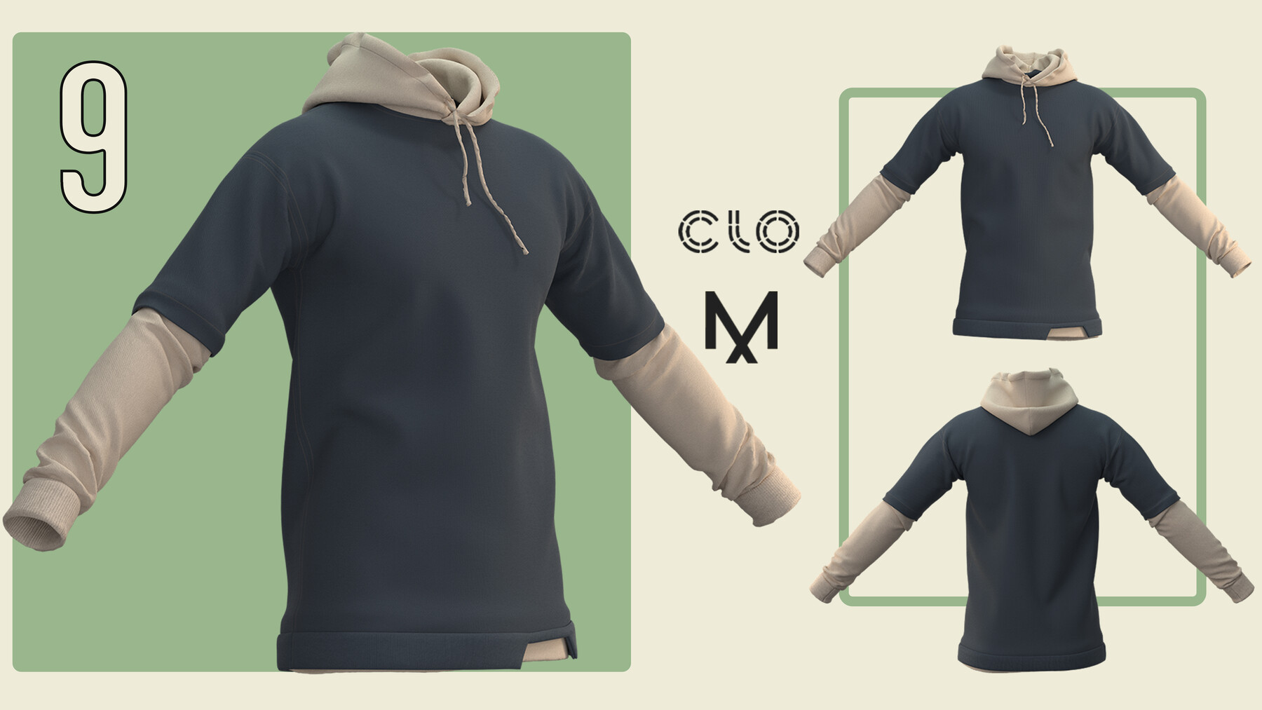 ArtStation - 10 Hoodies / CLO3D / Marvelous + Project files: Zprj + OBJ ...