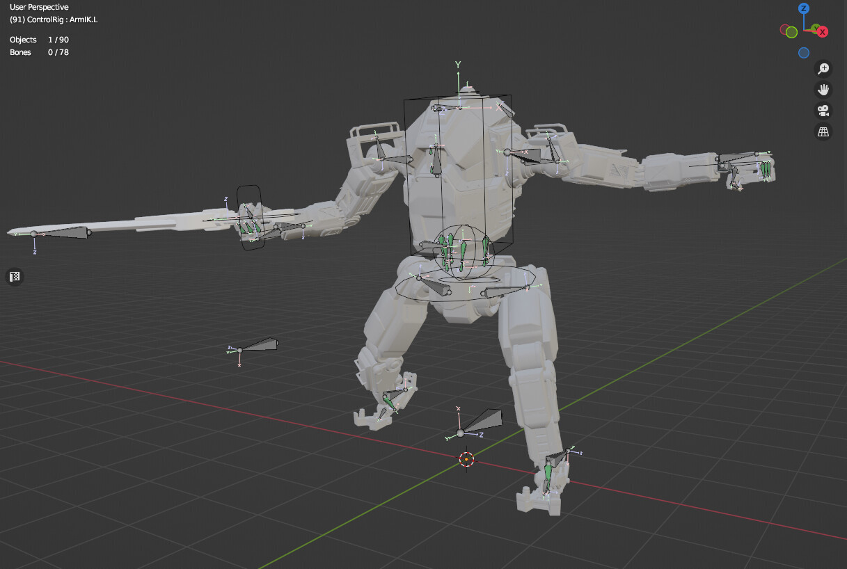ArtStation - Rigged Combat Mech with Sword | Game Assets