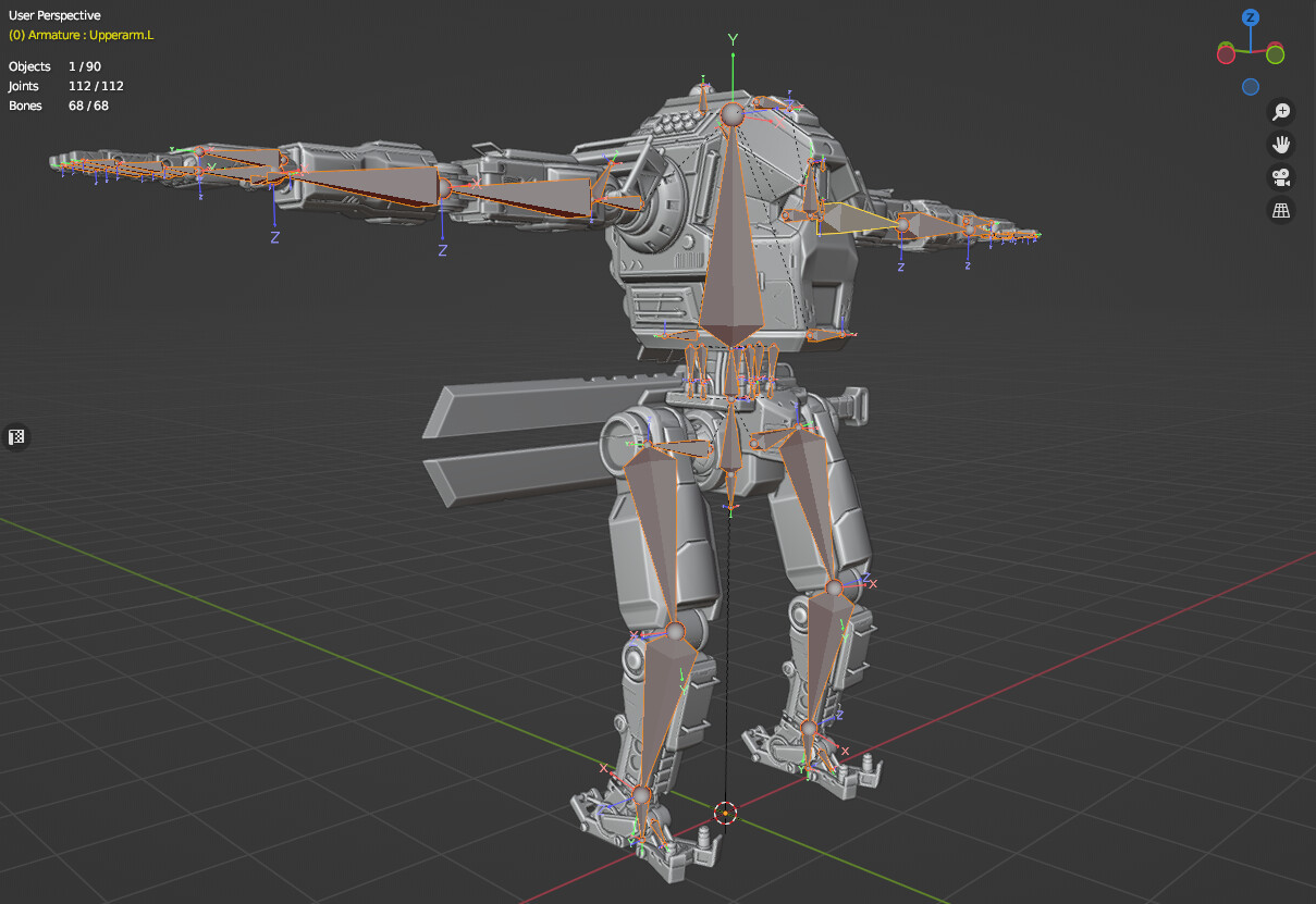 ArtStation - Rigged Combat Mech with Sword | Game Assets
