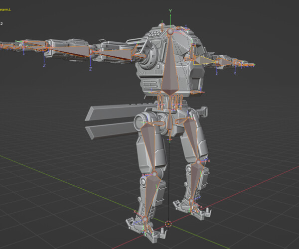 ArtStation - Rigged Combat Mech with Sword | Game Assets