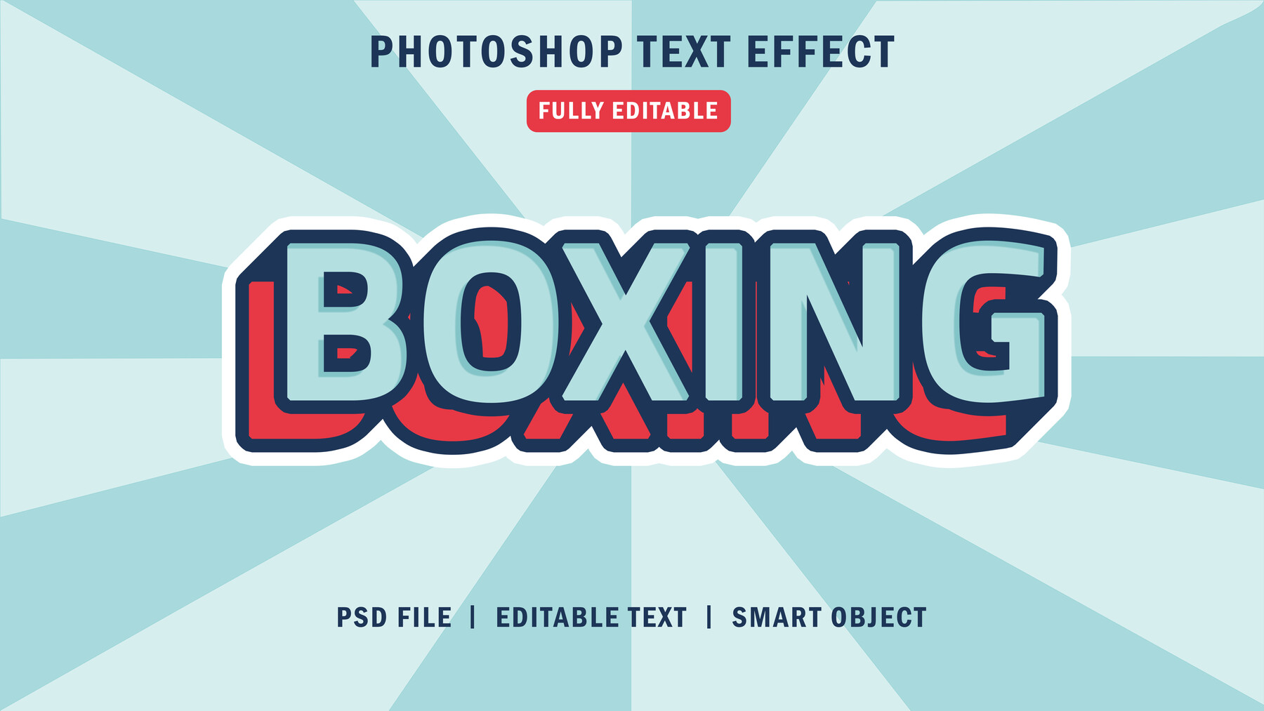 ArtStation - 3D Boxing. PSD fully editable text effect. Layer style PSD ...