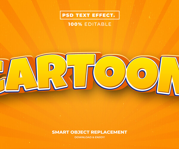 ArtStation - 3D Cartoon. PSD fully editable text effect. Layer style ...