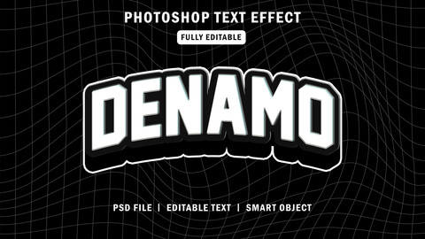 ArtStation - 3D Denamo. PSD fully editable text effect. Layer style PSD ...