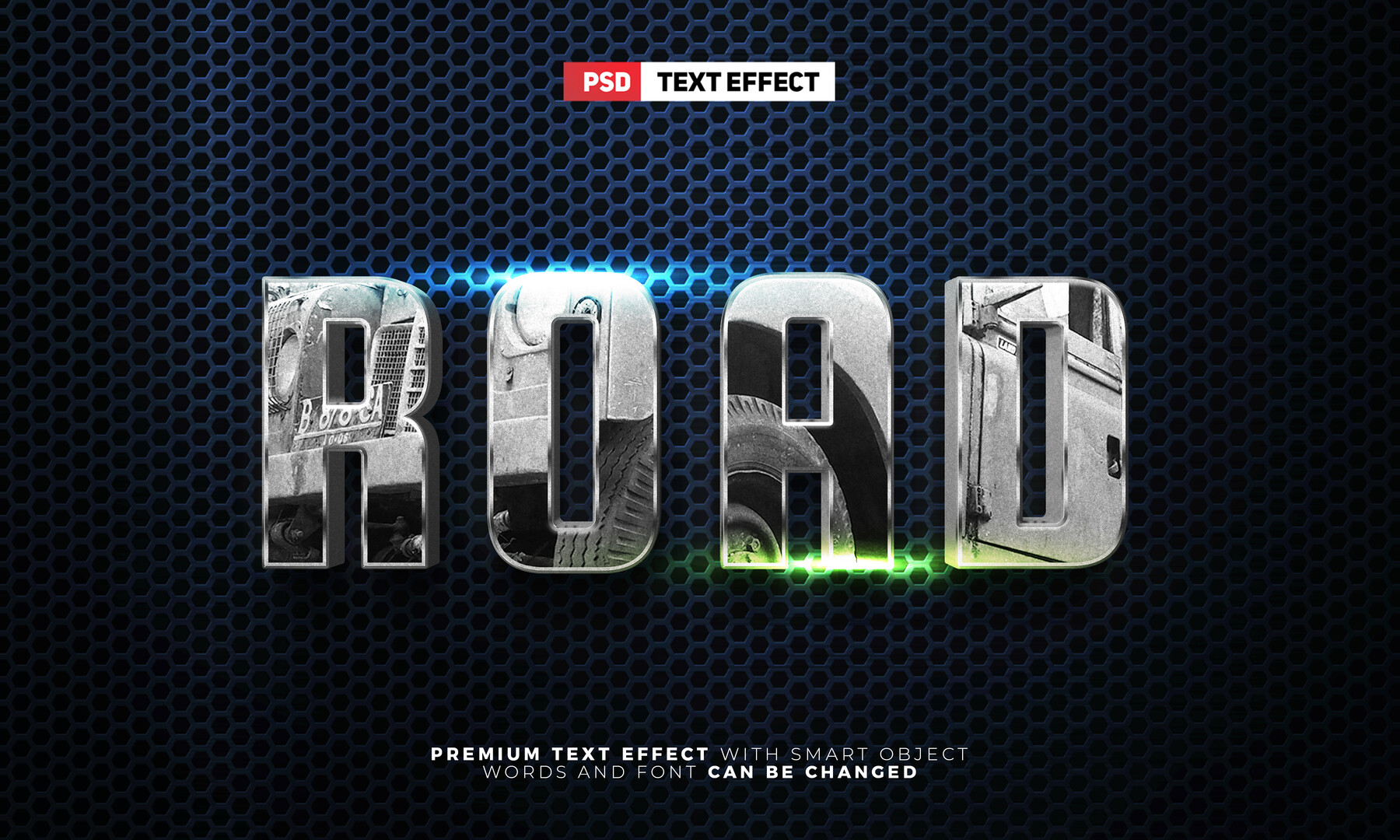 ArtStation - 3D Roud PSD fully editable text effect. Layer style PSD ...