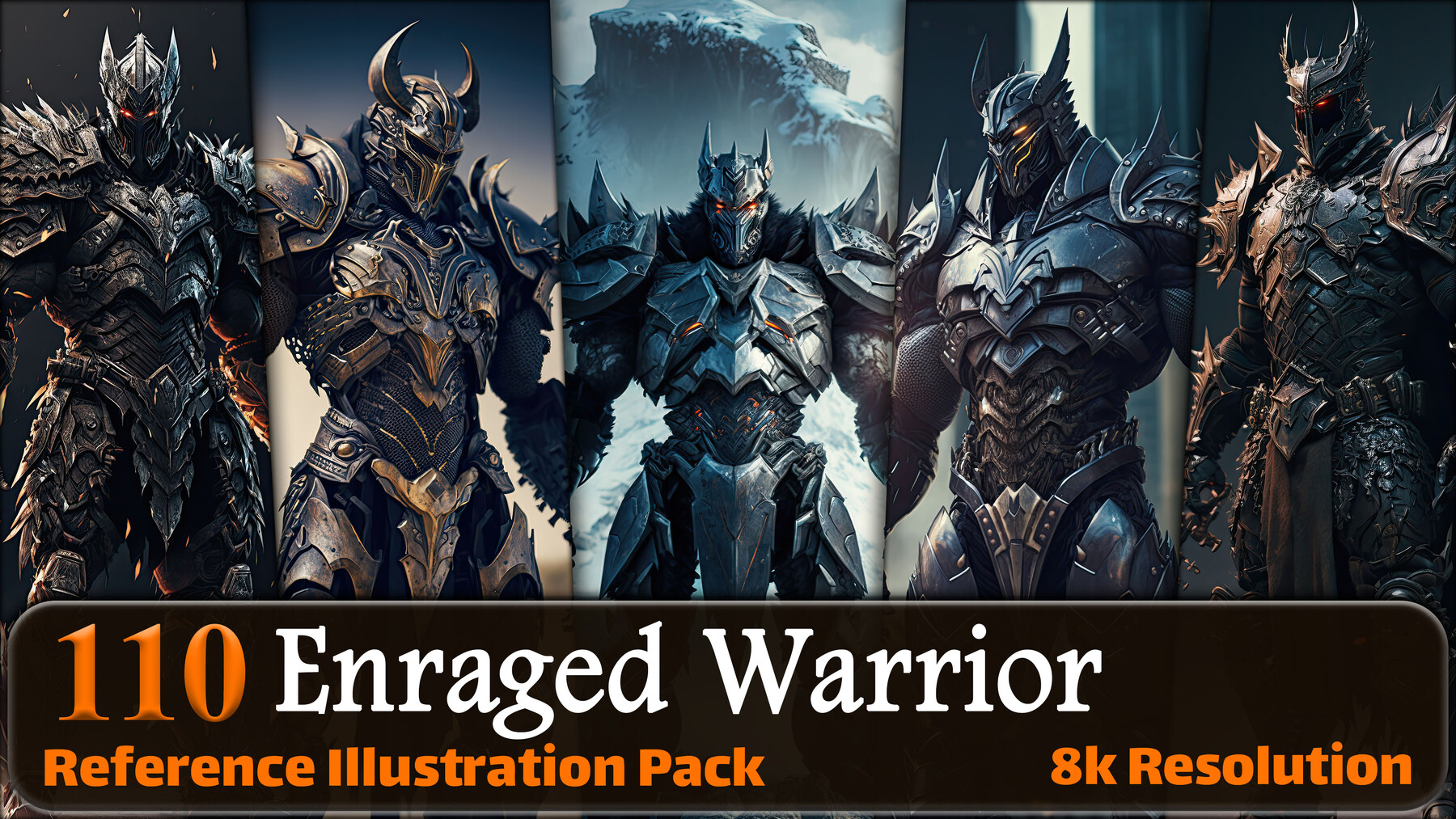 ArtStation - 110 Enraged Warrior Reference Pack | 8K | v.2 | Artworks