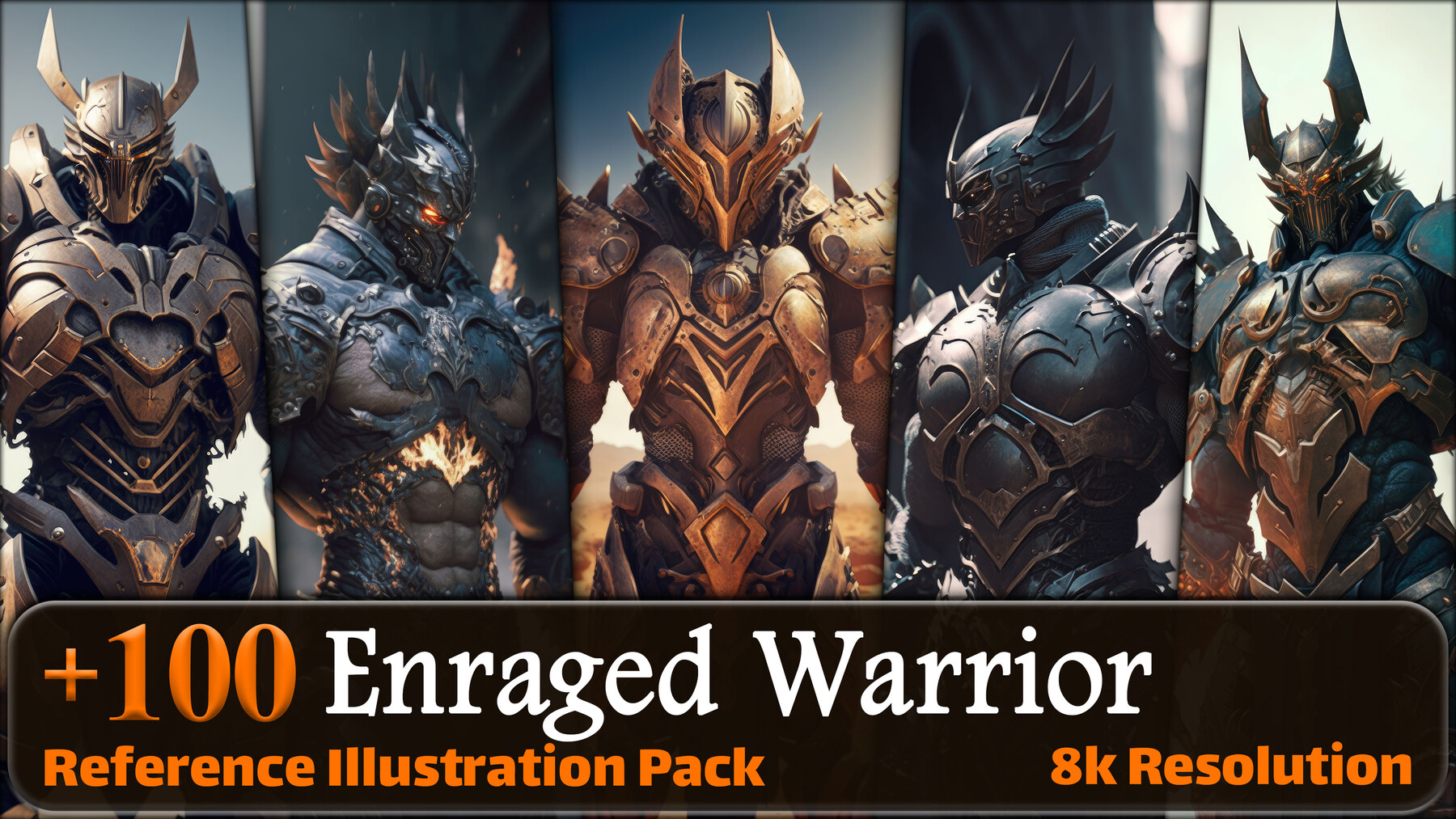 ArtStation - 100 Enraged Warrior Reference Pack | 8K | v.3 | Artworks