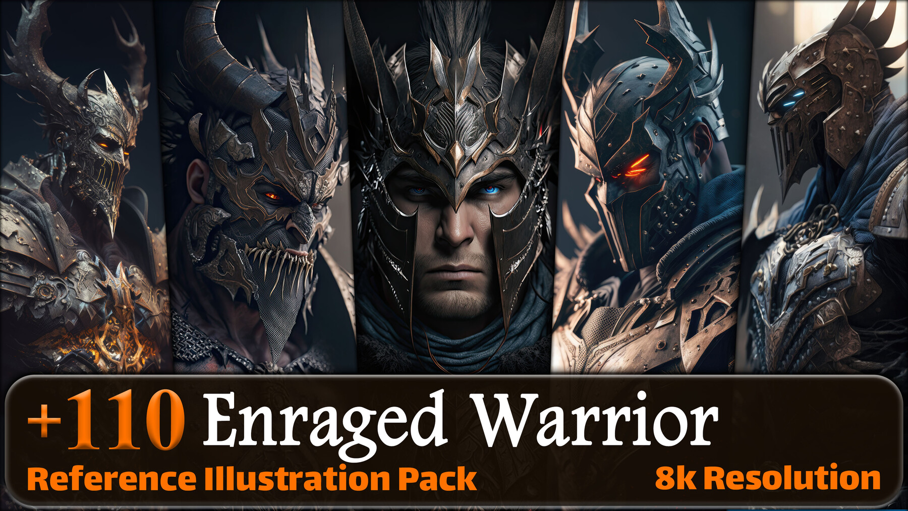 ArtStation - 110 Enraged Warrior Reference Pack | 8K | v.4 | Artworks