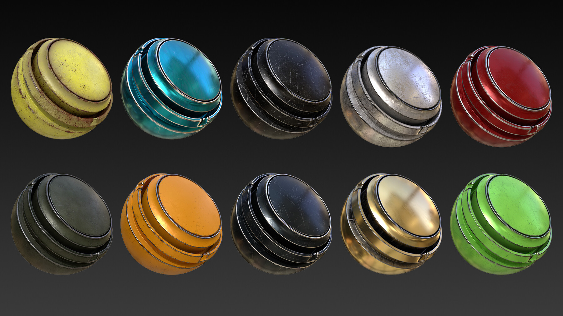 ArtStation - 10 Metal Smart Materials for Adobe Substance 3D Painter ...