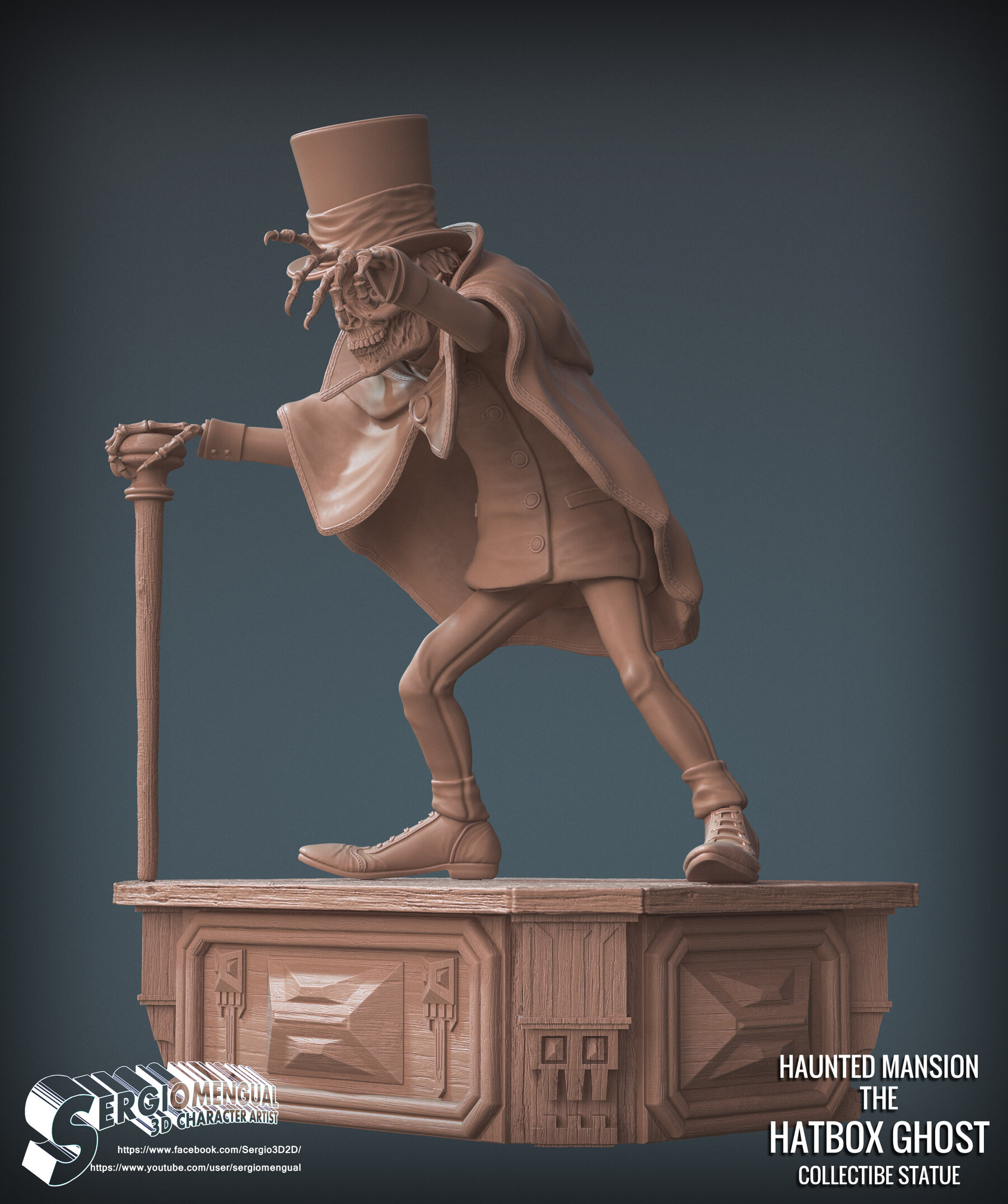 ArtStation - Disney Haunted Mansion The Hatbox Ghost 3D Printable ...