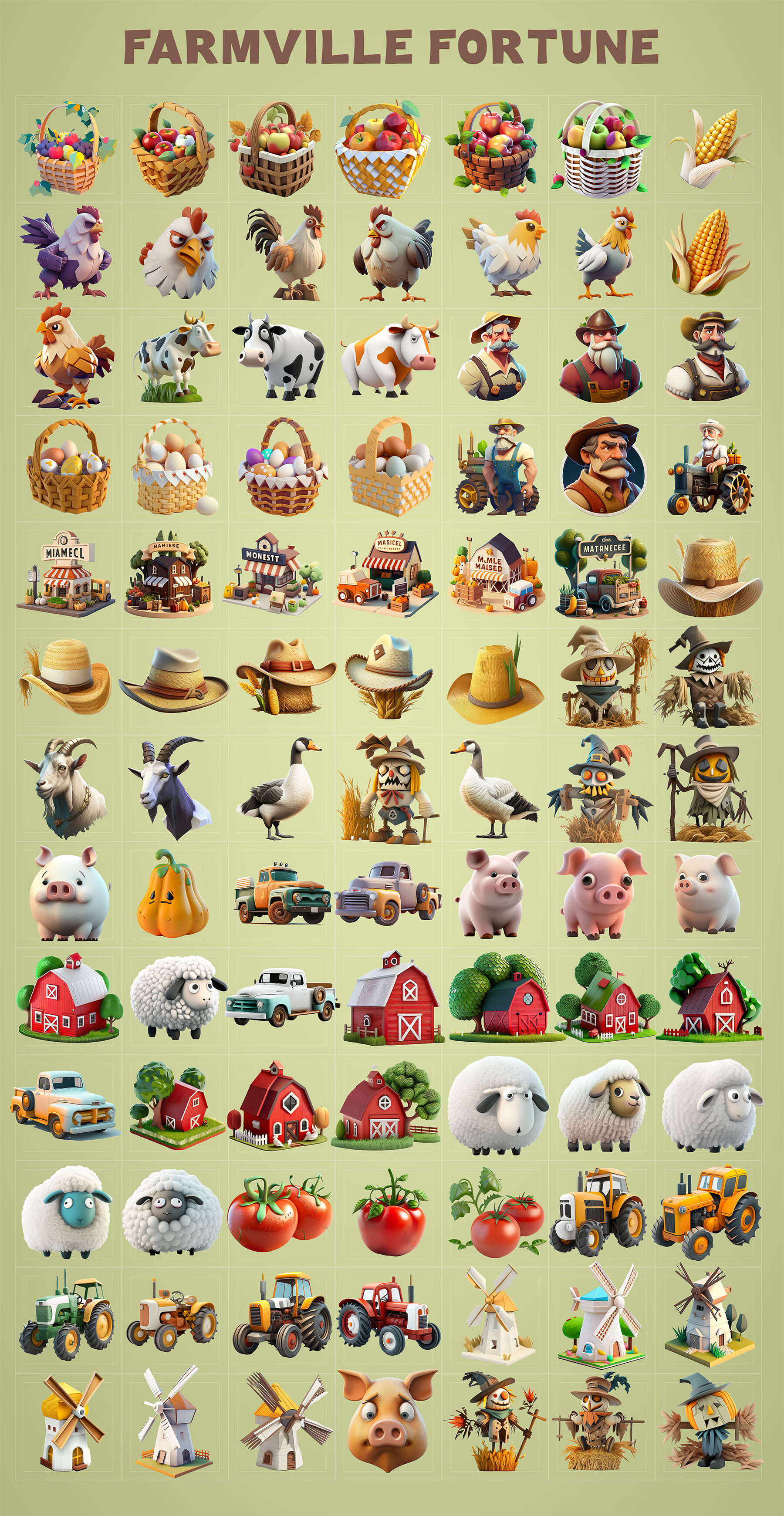 ArtStation - Farmville Fortune ICONS Pack | Game Assets