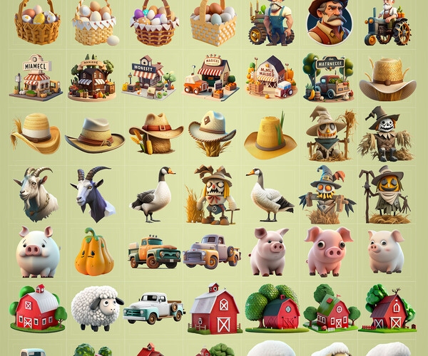ArtStation - Farmville Fortune ICONS Pack | Game Assets