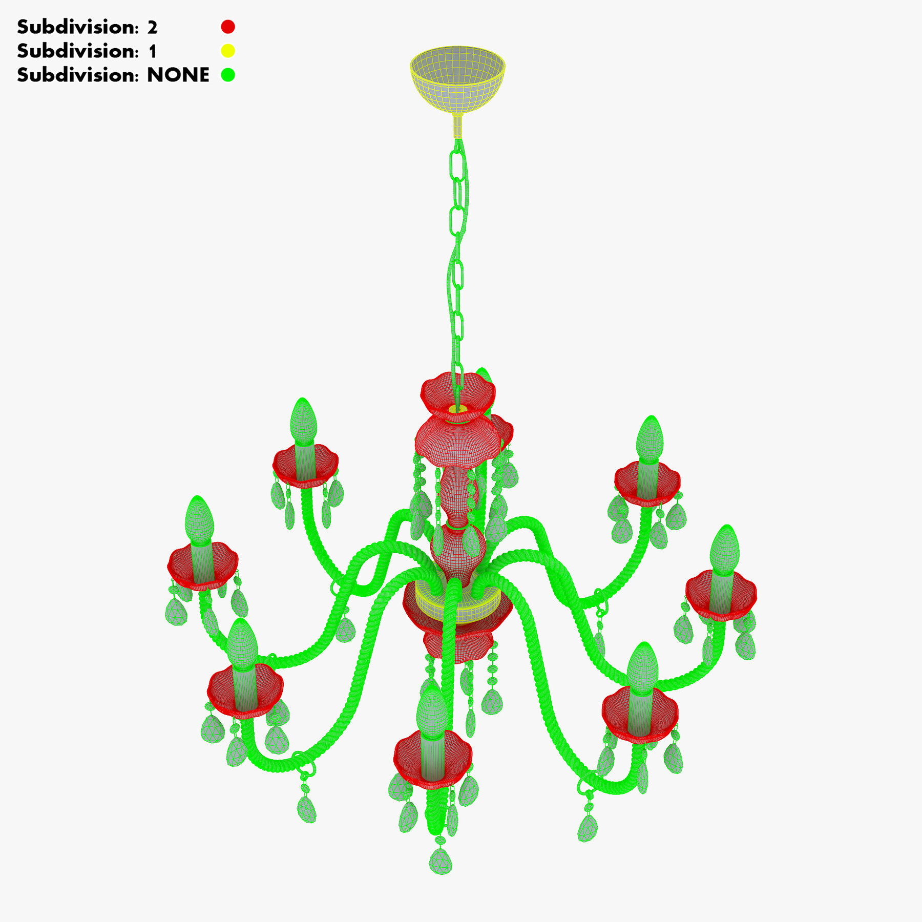 ArtStation - Chandelier Masiero Milord 8 VV Red | Resources