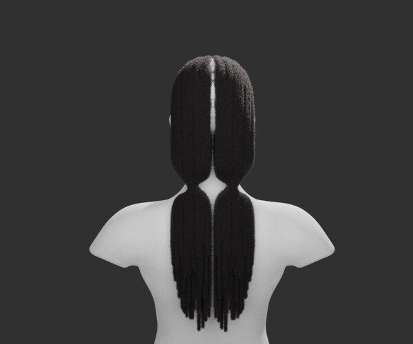 ArtStation - Dreadlocks Double Pony | Game Assets