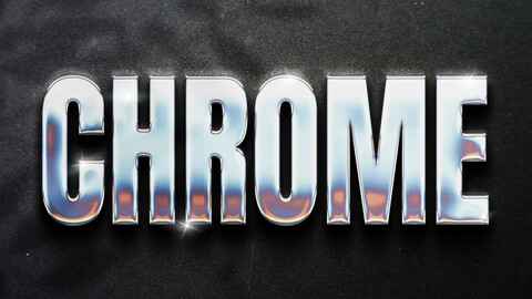 ArtStation - 3D Chrome. PSD fully editable text effect. Layer style PSD ...