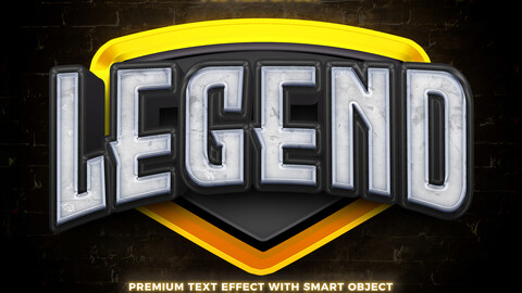 ArtStation - 3D Legend. PSD fully editable text effect. Layer style PSD ...